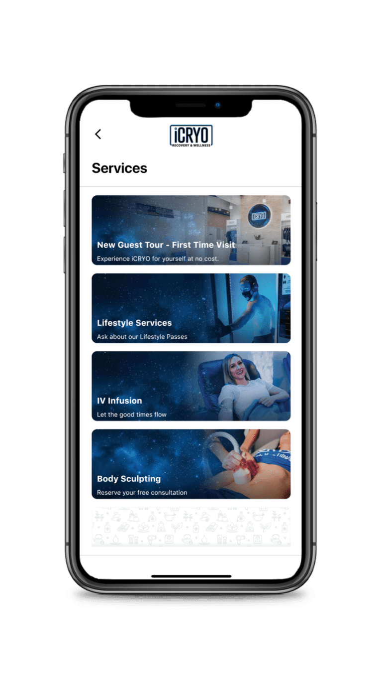 iCRYO App | Easy Booking & Rescheduling | Mobile