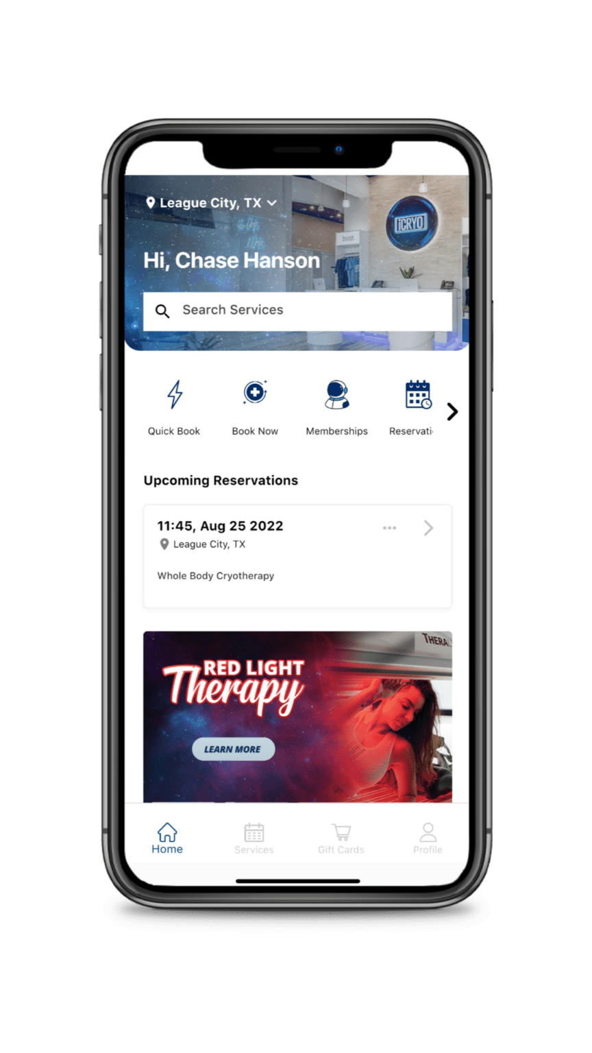 iCRYO App | Easy Booking & Rescheduling | Mobile